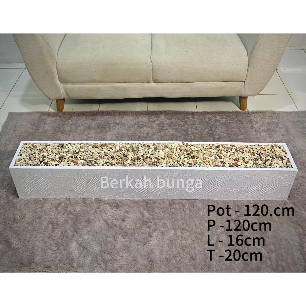 Jual Pot partisi Panjang 120cm bunga artificial kayu harbot/Pot hiasan ...