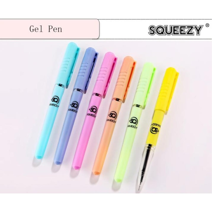 Jual (1 Pack) Gel Pen iPEN Squeezy GP SQ-804 PASTEL COLOR isi 12 biji ...