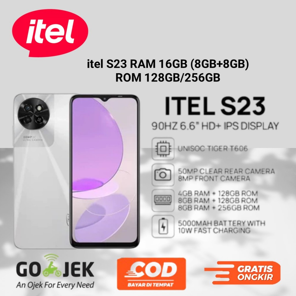 Jual Itel Handphone S23 8/256 (8GB+8GB) ROM 256GB , Garansi Resmi ...