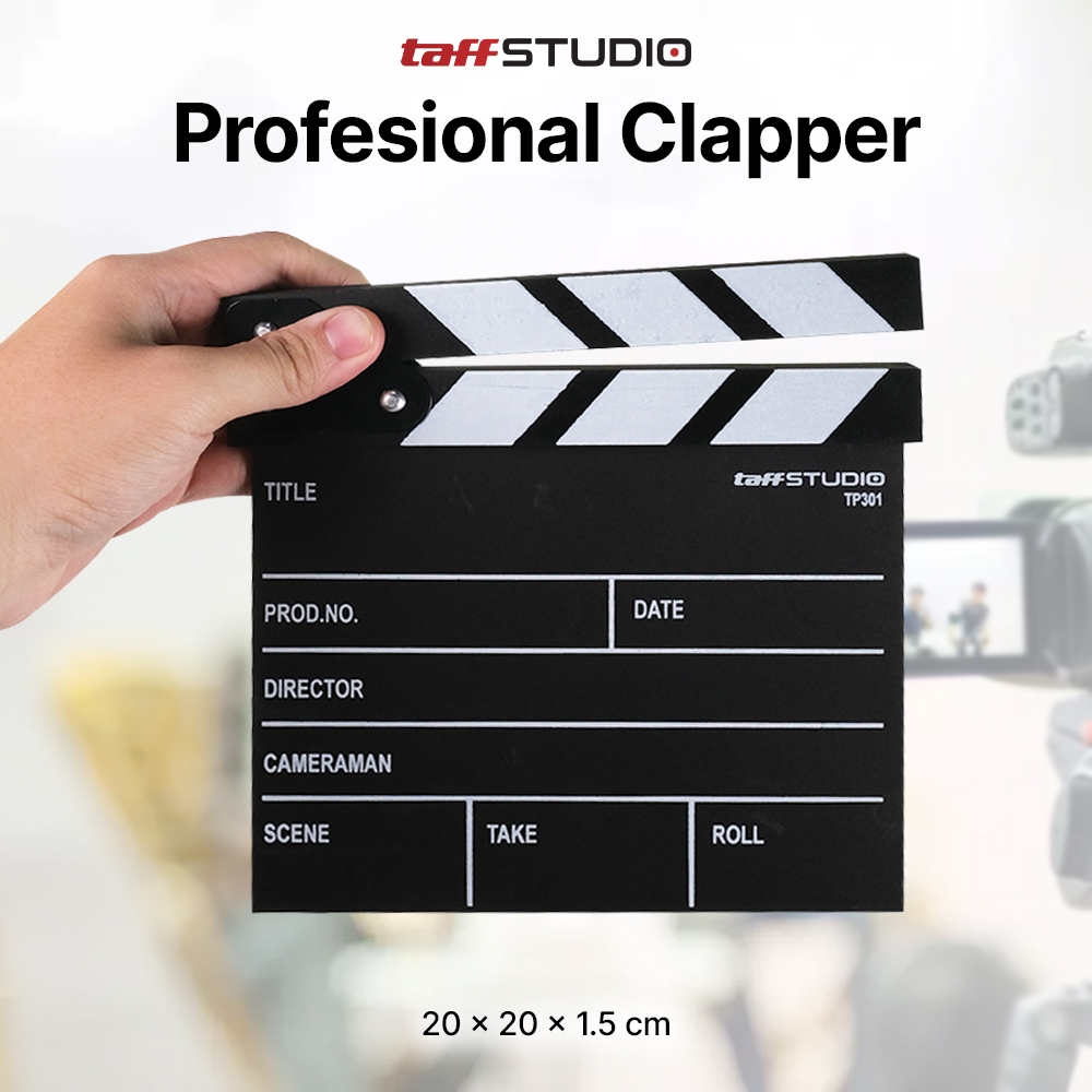 Jual TaffSTUDIO Profesional Clapper Classical Movie Film Catatan Klip ...