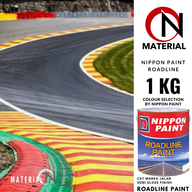 Jual CAT JALAN ROADLINE NIPPON PAINT / KEMASAN 1 KG KHUSUS MARKA JALAN ...