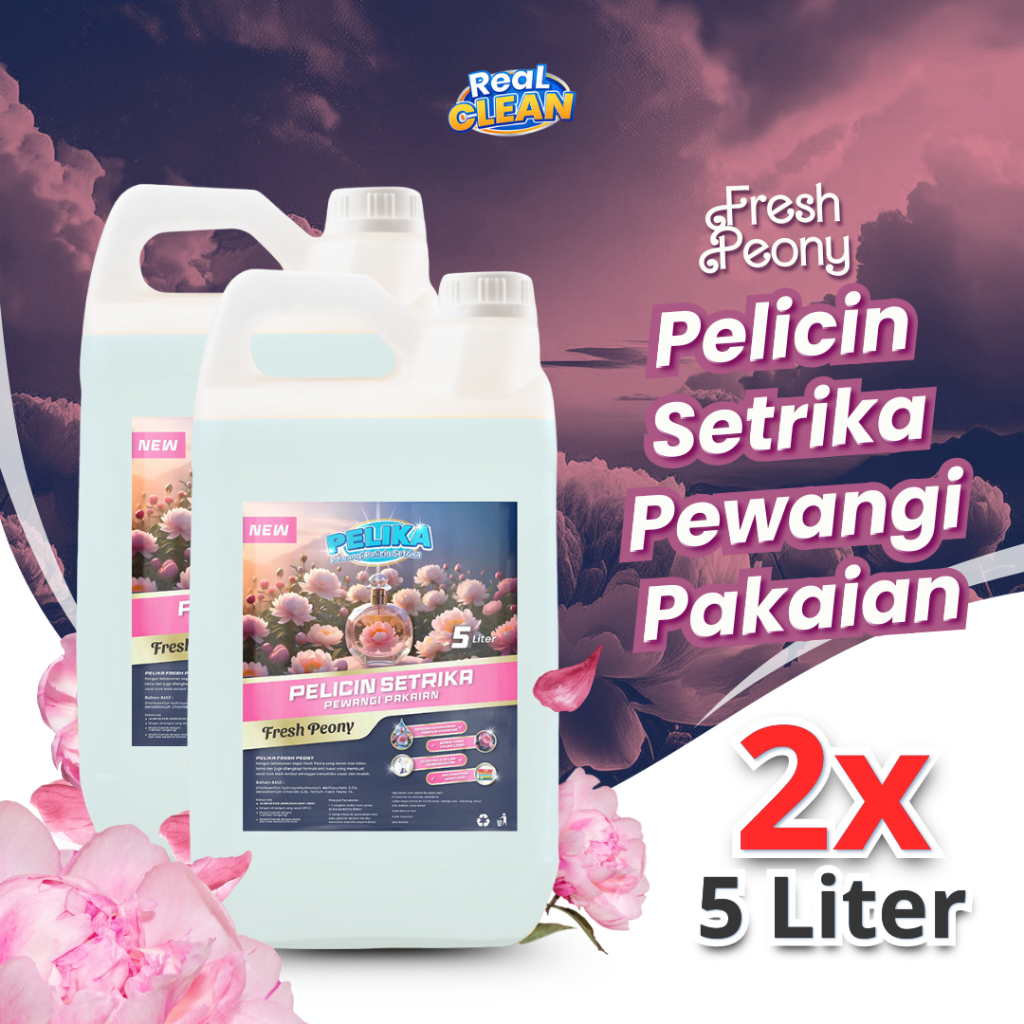 Jual (BUNDLE) Real Clean Pelika Pelicin Setrika Pewangi Pakaian 5 Liter ...