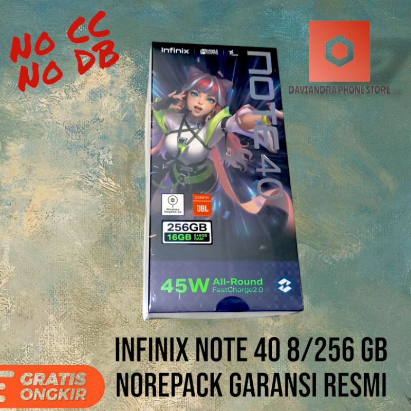 Jual Infinix Note 40 8/256 GB Garansi Resmi Norepack | Shopee Indonesia