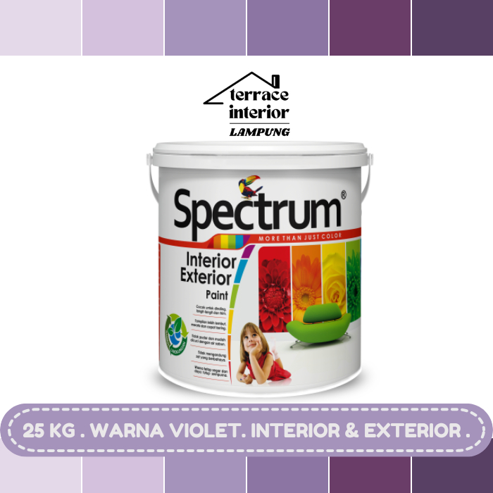 Jual Cat Tembok Spectrum Interior & Exterior Warna Violet 25 Kg ...