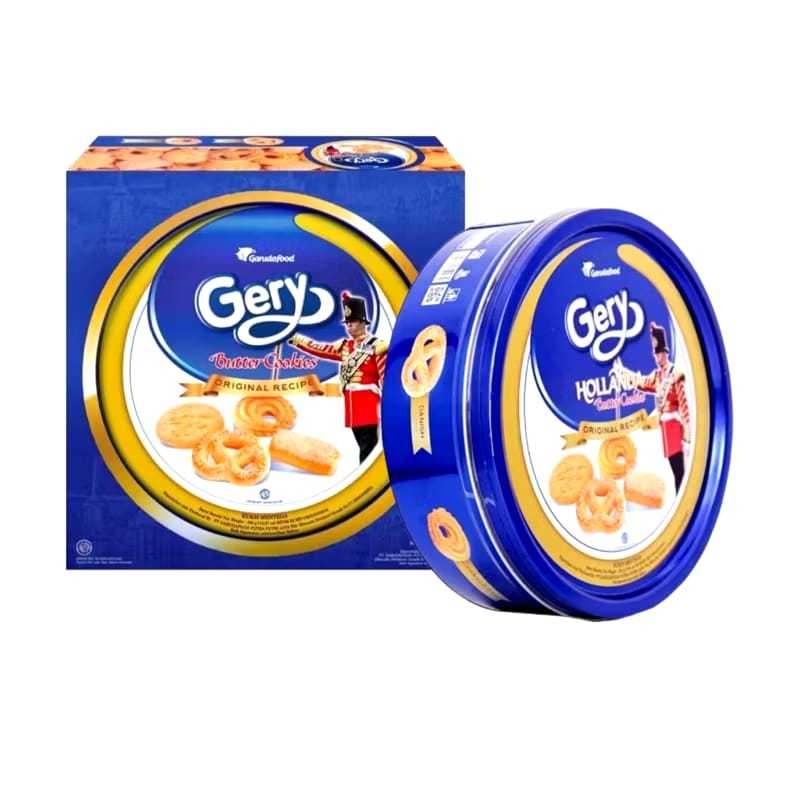 Jual Gery Butter Cookies 450 Gram Kemasan Kaleng Biskuit Cemilan Enak ...