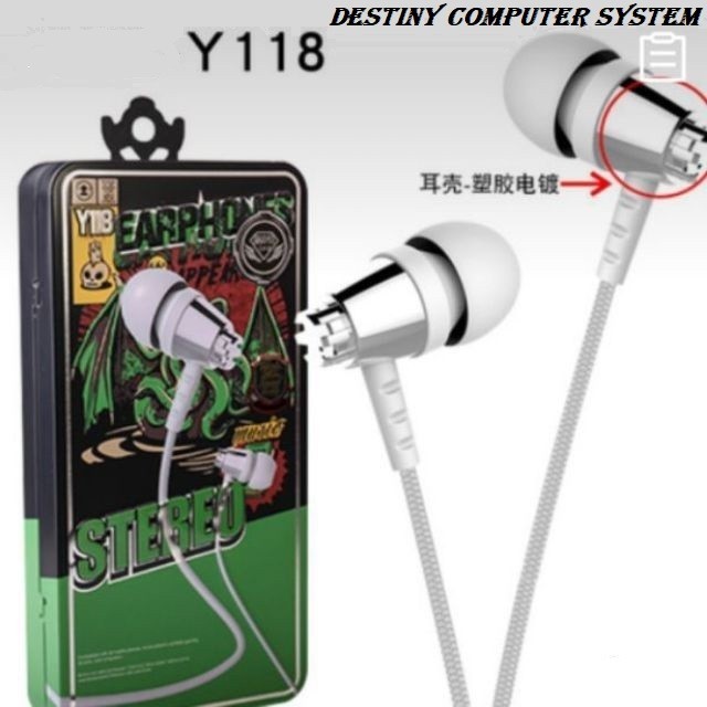 Jual Earphone With Mic / Headset With Mic Headphone Y118 / Y96 / N85 ...