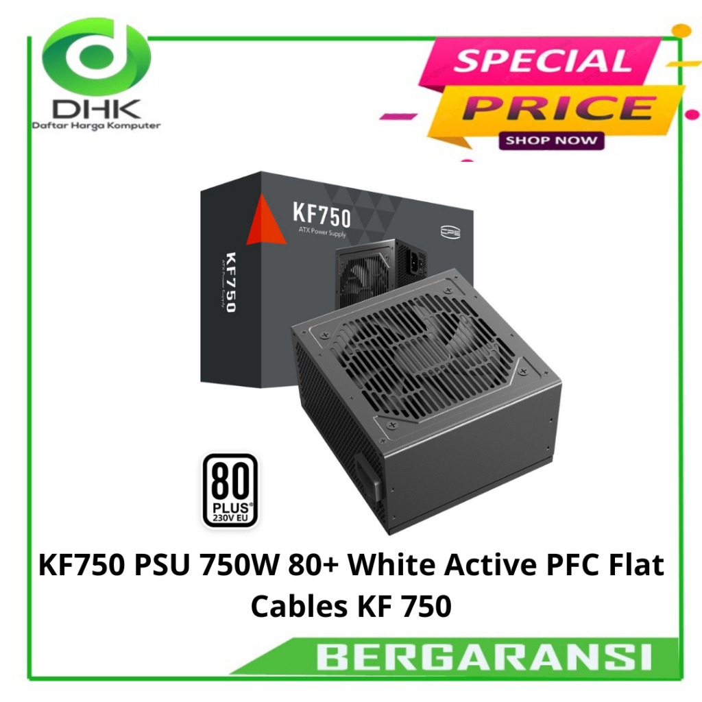 Jual PCCooler PSU KF750 750W 80+ White Active PFC Flat Cables | Shopee ...