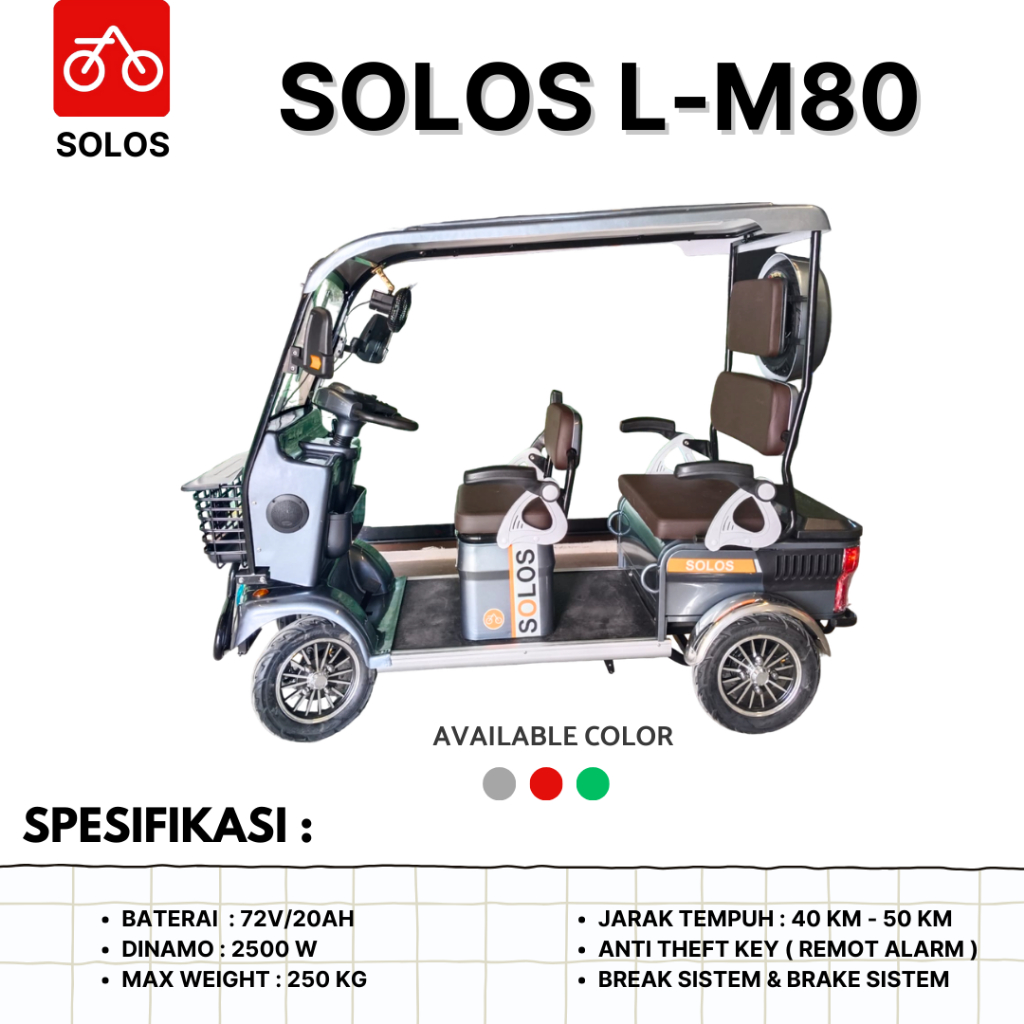 Jual Sepeda Listrik Solos Type L-M80 | Shopee Indonesia
