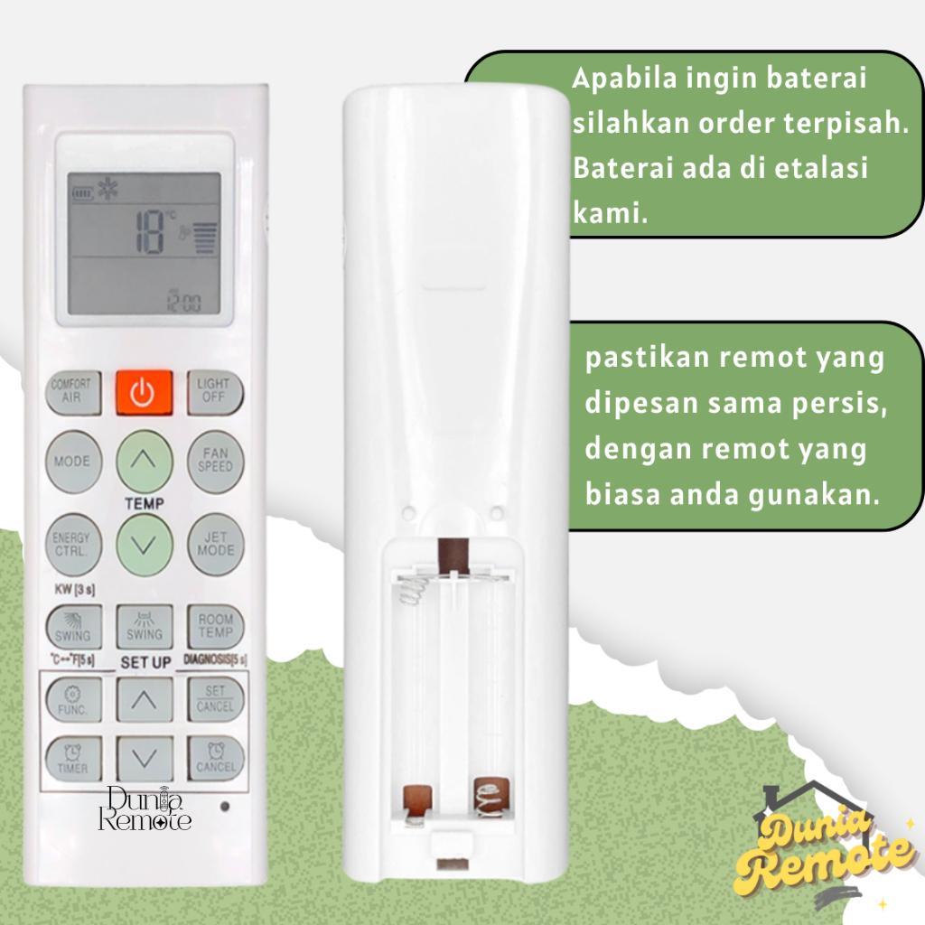 Jual Remot Remote AC LG Multi Dual Inverter Bonus Bracket K-8013 tanpa ...