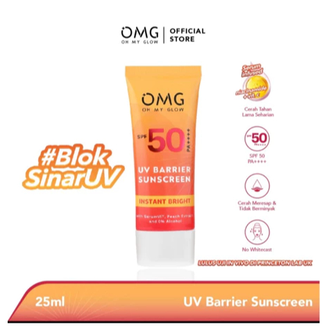 Jual OMG UV BARRIER SUNSCREEN INSTANT BRIGHT SPF50+++ ukuran 25ml ...