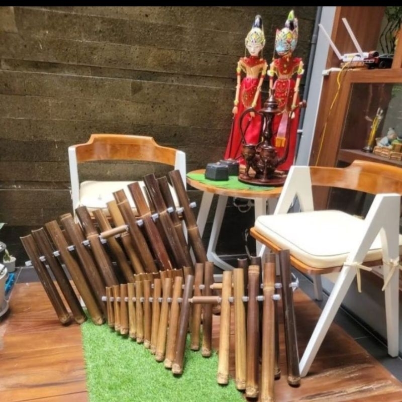 Jual calung sunda bahan bambu hitam 1 set | Shopee Indonesia