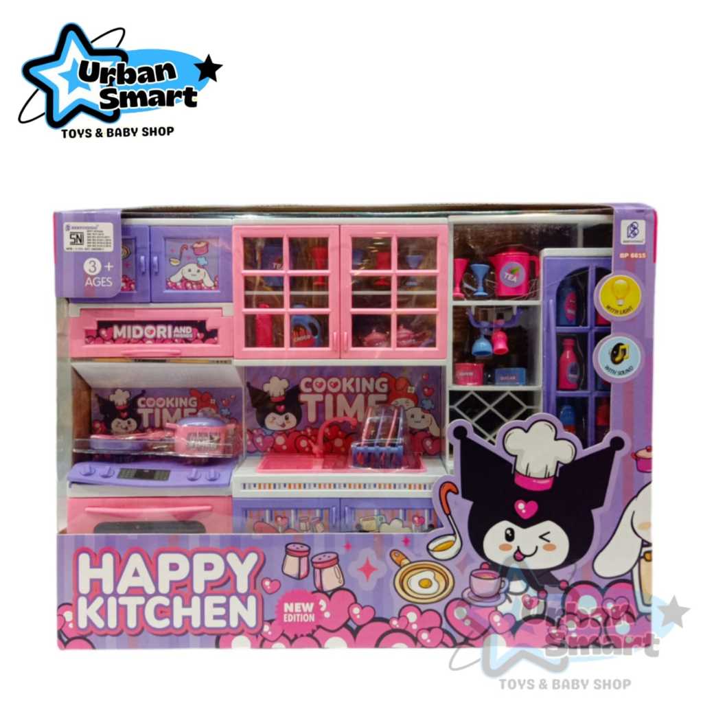 Jual Mainan Anak Perempuan Happy Kitchen set Kuromi / Mainan Masak ...