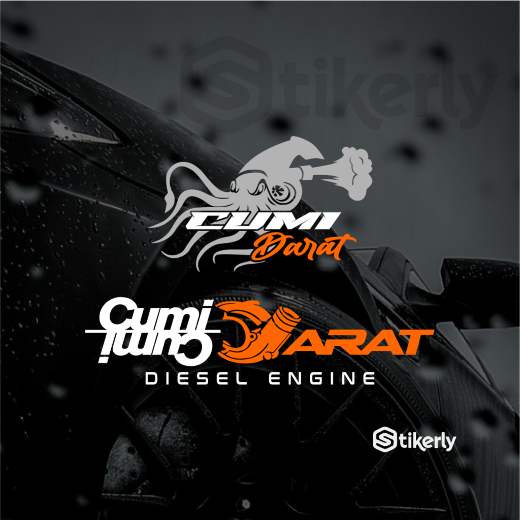 Jual Stiker Diesel Engine Cutting Sticker Cumi Darat Stikerly Menyala ...