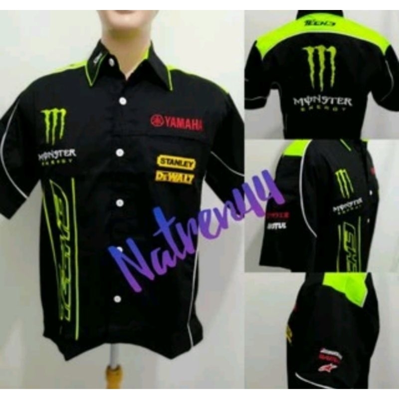 Jual BAJU SERAGAM BORDIR OTOMOTIF MOTO GP YAMAHA MONSTER | Shopee Indonesia
