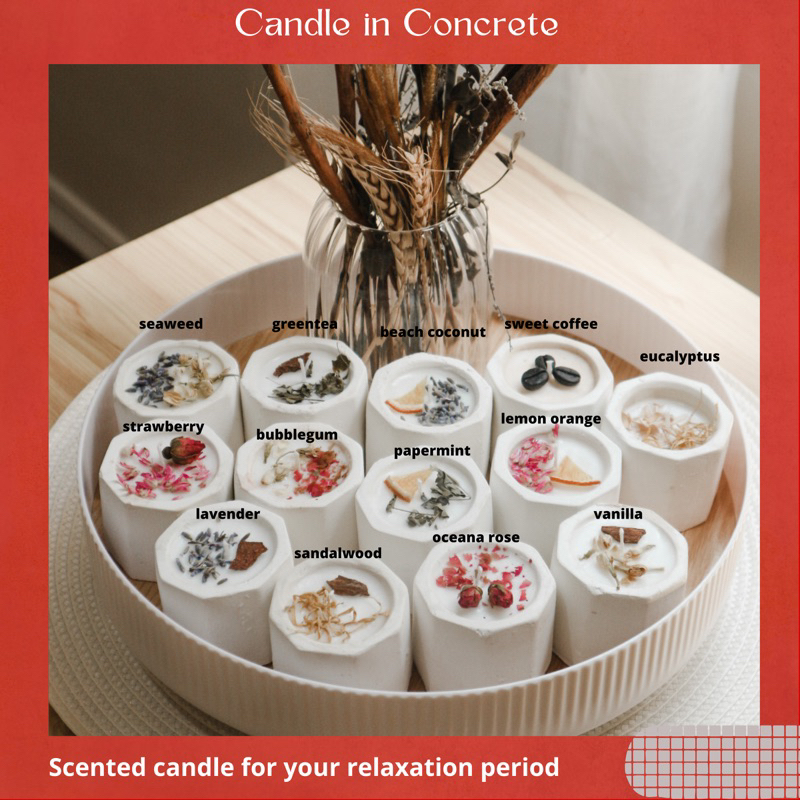 Jual Lilin Aromaterapi | Candle in Concrete | Kado Special | Shopee ...