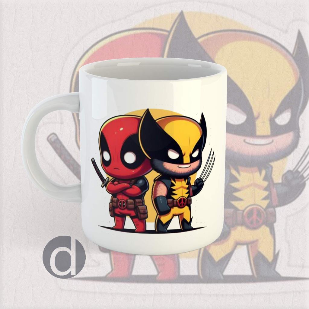 Jual Mug Marvel Deadpool dan Wolverine Chibi Lucu V3 | Shopee Indonesia