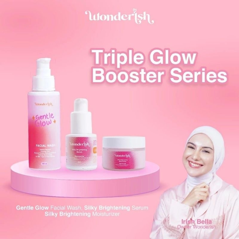 Jual Wonderish by Irish Bella Triple Glow Booster Series (Facial Wash ...