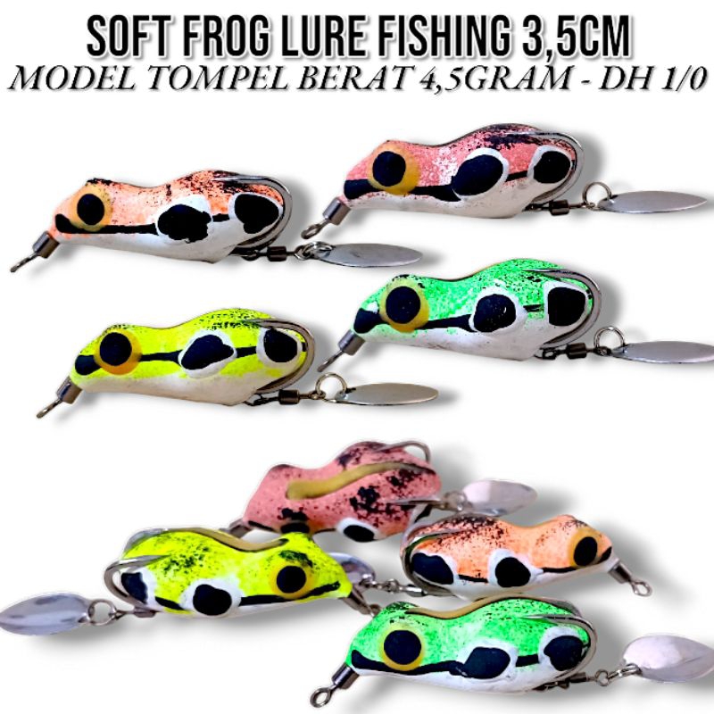 Jual SOFT FROG LURE FISHING MODEL TOMPEL UKURAN 3,5CM. UMPAN CASTING ...