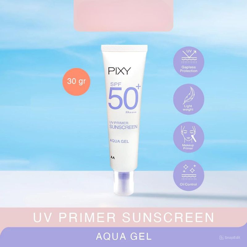 Jual Pixy UV Primer Sunscreen SPF50+ PA++++ 30gr - Aqua Gel untuk Kulit Normal hingga Berminyak ...