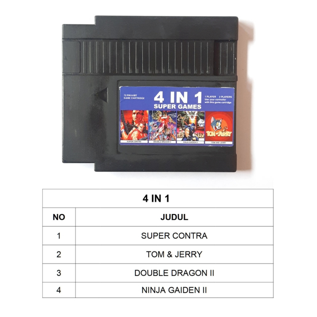 Jual Kaset Vcom 4 in 1 72 Pin Game "Ninja Gaiden 2" Normal Retro Jadul ...