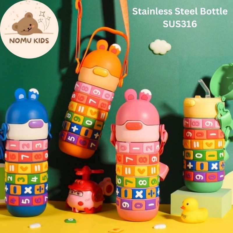 Jual NOMUKIDS- aileen Botol anak matematika botol minum stainless botol ...