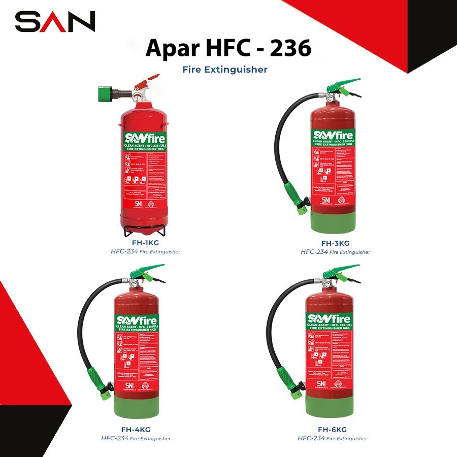 Jual APAR CLEAN AGENT ALAT PEMADAM API RINGAN EXTINGUISHER HFC-236 ...