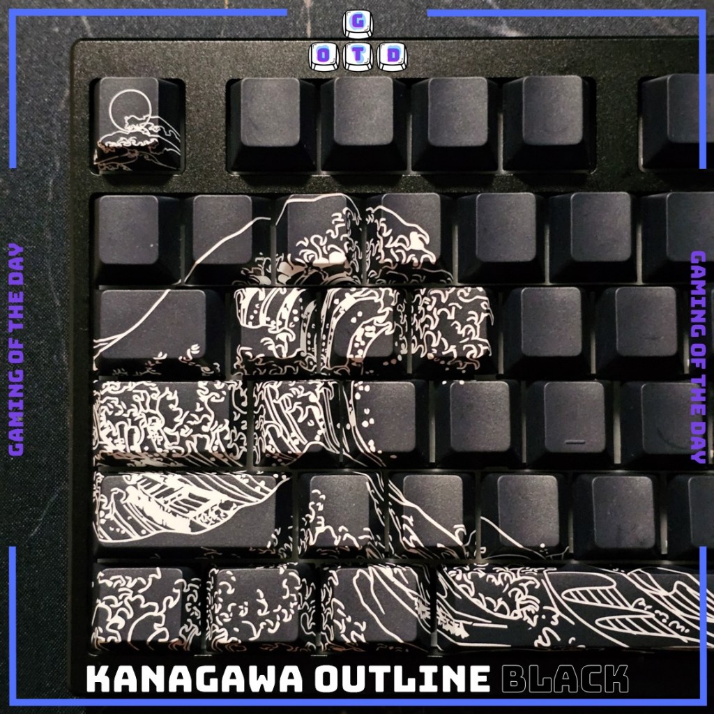 Jual Kanagawa Outline Black | Cherry Profile Keycaps | Side Print Shine Through | Side Letter ...