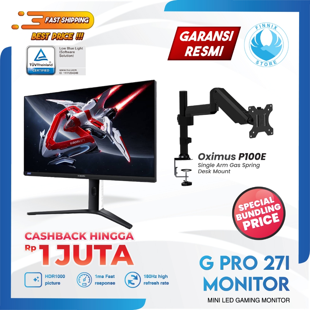Jual Monitor Xiaomi Mi G PRO 27i Mini LED Gaming 27 Inch Fast IPS 180Hz ...