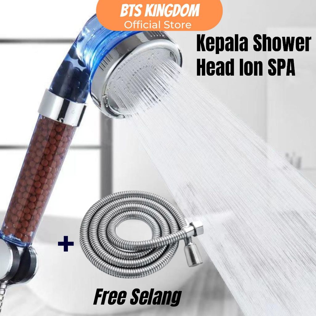 Jual Kepala Shower Head Ion SPA Ionizer Healthy Crystal Selang | Shopee ...