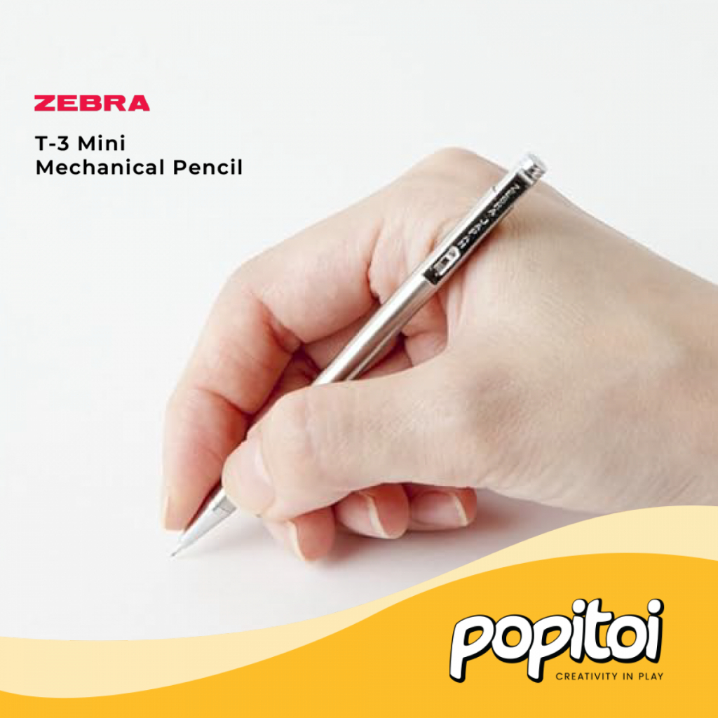 Jual Zebra 4C T-3 Stainless Steel Mini Ballpoint Pen for Travel 0.7 mm ...