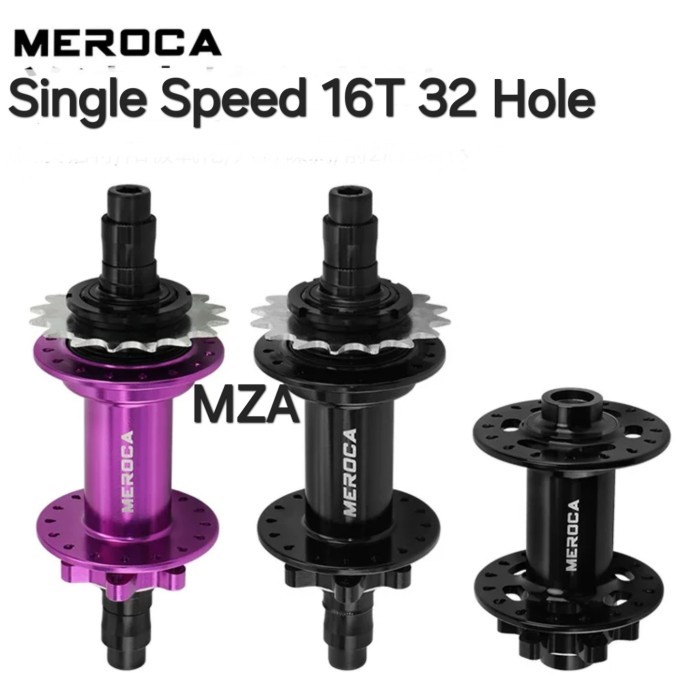 Jual Meroca Hub Freehub Single Speed Disc Brake 32 Hole 16T 5 Bearing ...