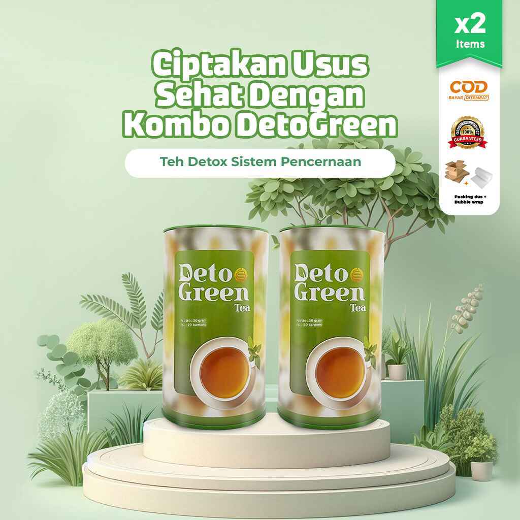 Jual DetoGreen Paket 2 Botol Lebih Hemat Teh Detox Pencernaan dan Teh ...