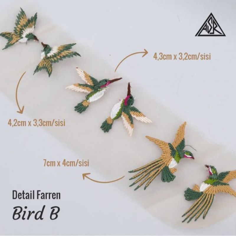 Jual Sew On Farren garden Bird B (satu set) | Shopee Indonesia