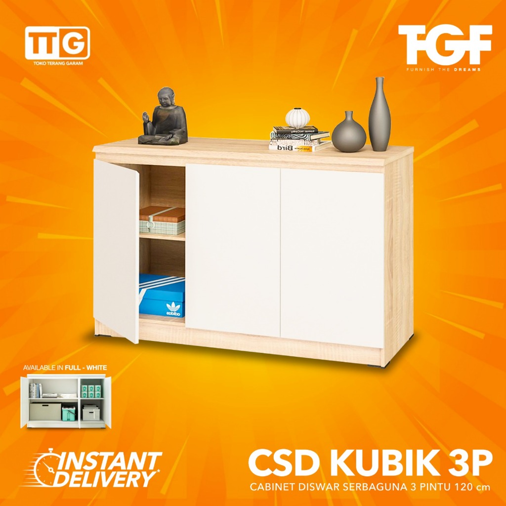 Jual TGF Cabinet / Diswar / Lemari Rak / Bufet 3 Pintu Serbaguna ...