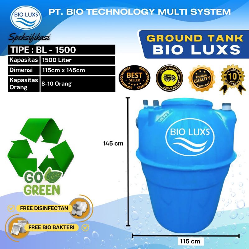Jual Septic Tank Biotech,Biofil,Bioluxs BL 1500 liter | Shopee Indonesia