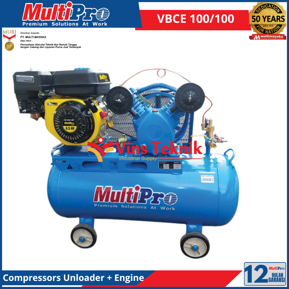 Jual Kompresor Multipro VBCE 100/100 Compressors Unloader + Engine VBCE ...