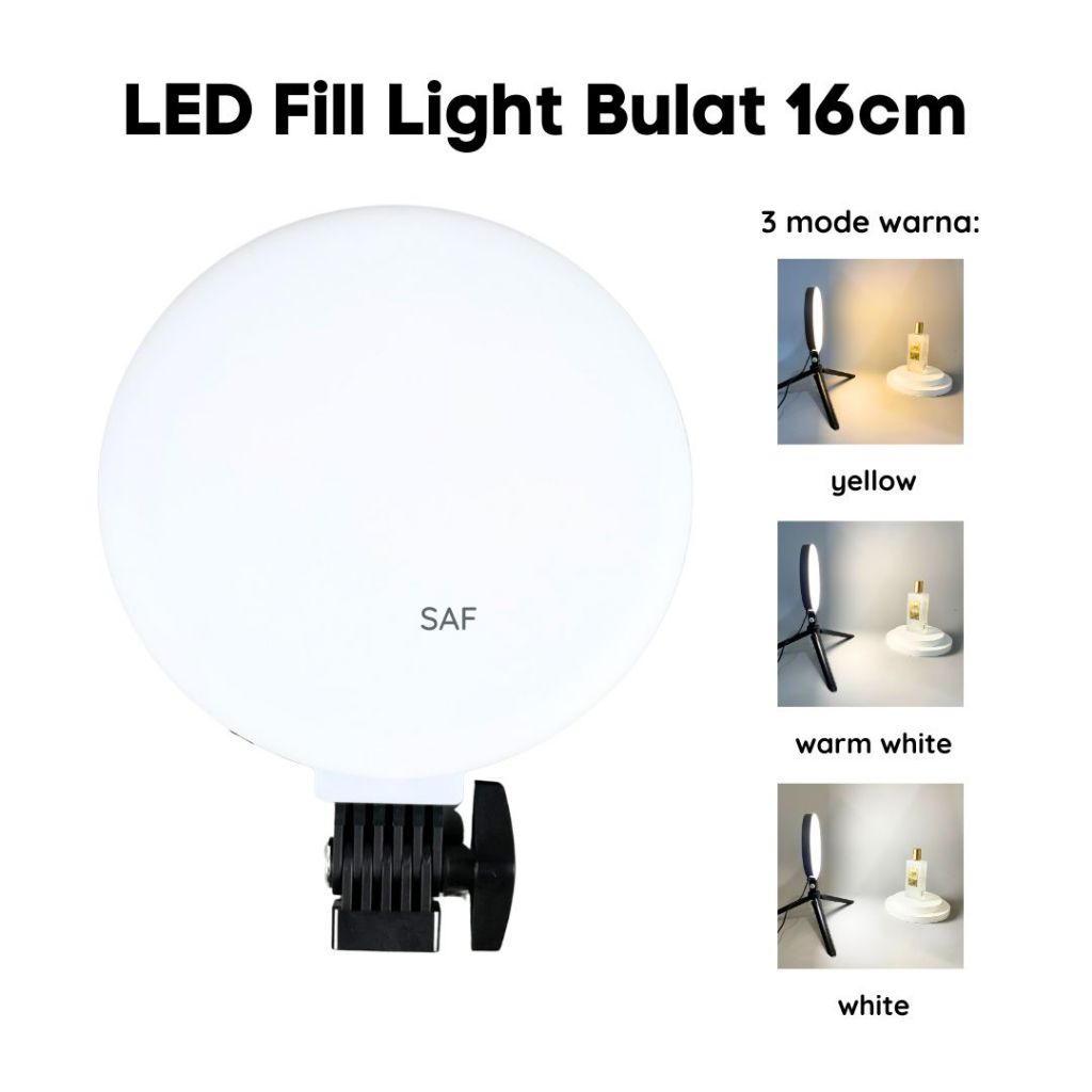 Jual SAF Lampu LED Fill Light Bulat 16cm Content Creator - Lighting ...