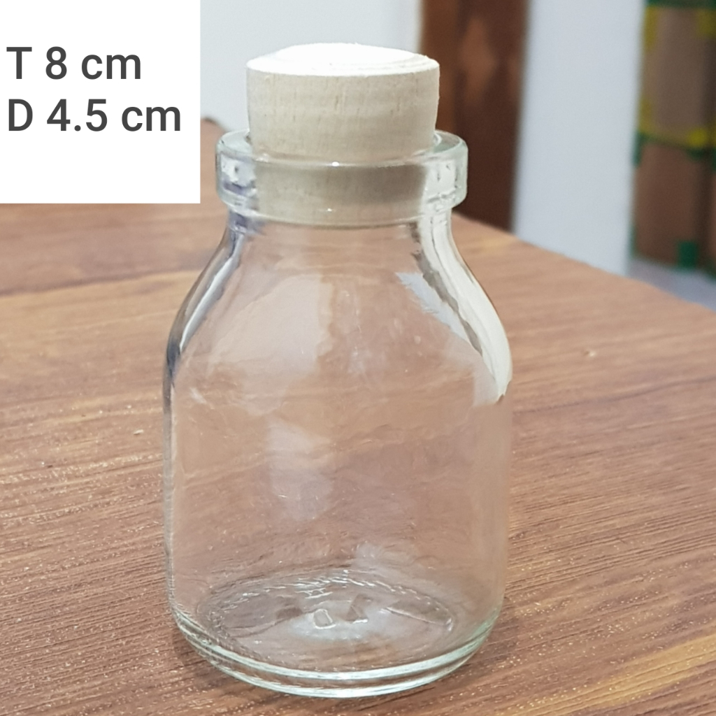 Jual / 8 PCS 50 ml BOTOL 50ML TUTUP KAYU / BOTOL SOUVENIR 50ML TUTUP ...