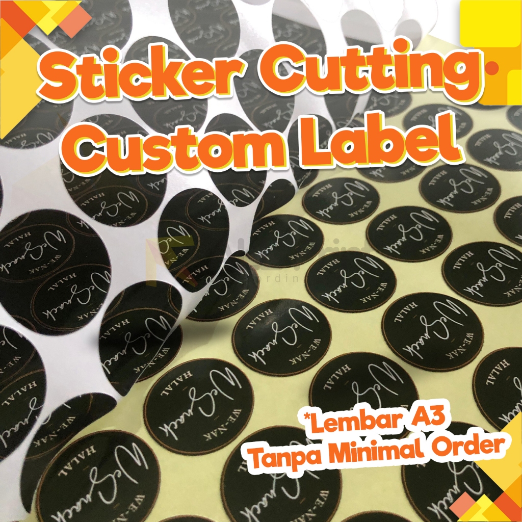 Jual CETAK STIKER PRINT CUT LABEL BRANDING A3 MURAH / CETAK STIKER ...