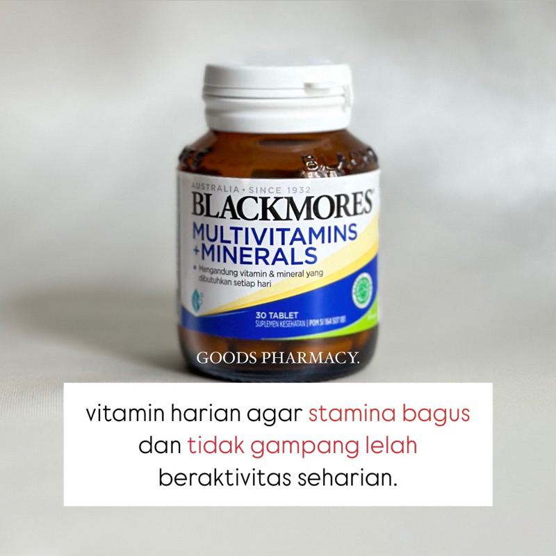 Jual Blackmores Multivitamins + Minerals (30 Tablet) / Suplemen Multivitamin Harian untuk ...
