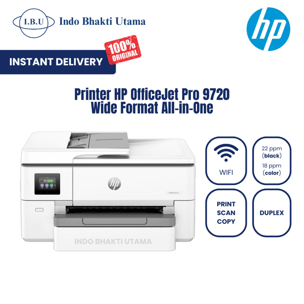 Jual Printer HP OfficeJet Pro 9720 Wide Format All-in-One | ORIGINAL READY | Shopee Indonesia