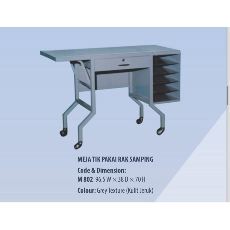 Jual Meja Besi + Roda / Meja Kantor Besi / Meja Kerja Besi / Meja TIK ...