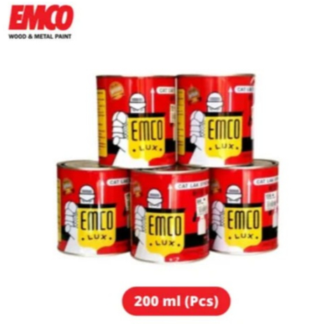 Jual (Cat Emco) Emco Lux Cat Kayu & Besi Gloss Finish - Kaleng Mini ...