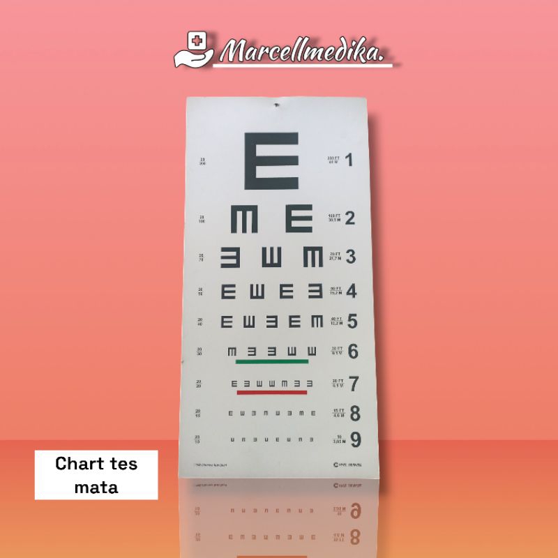 Jual CHART TES MATA / SNELLEN CHART / KERTAS ALAT TES MATA | Shopee ...