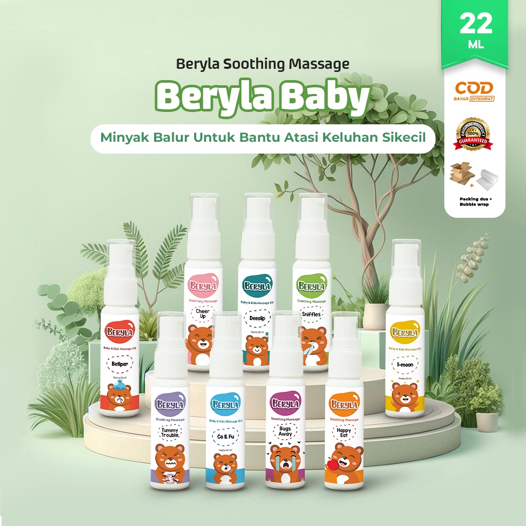 Jual BERYLA Minyak Bayi Essential Oil Baby Soothing Massage Telon ...