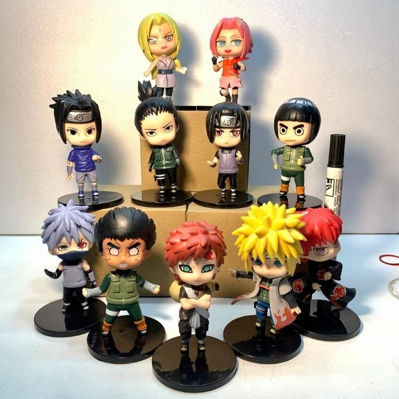 Jual Mainan mini static figure Naruto sasuke rock lee minato tsunade ...