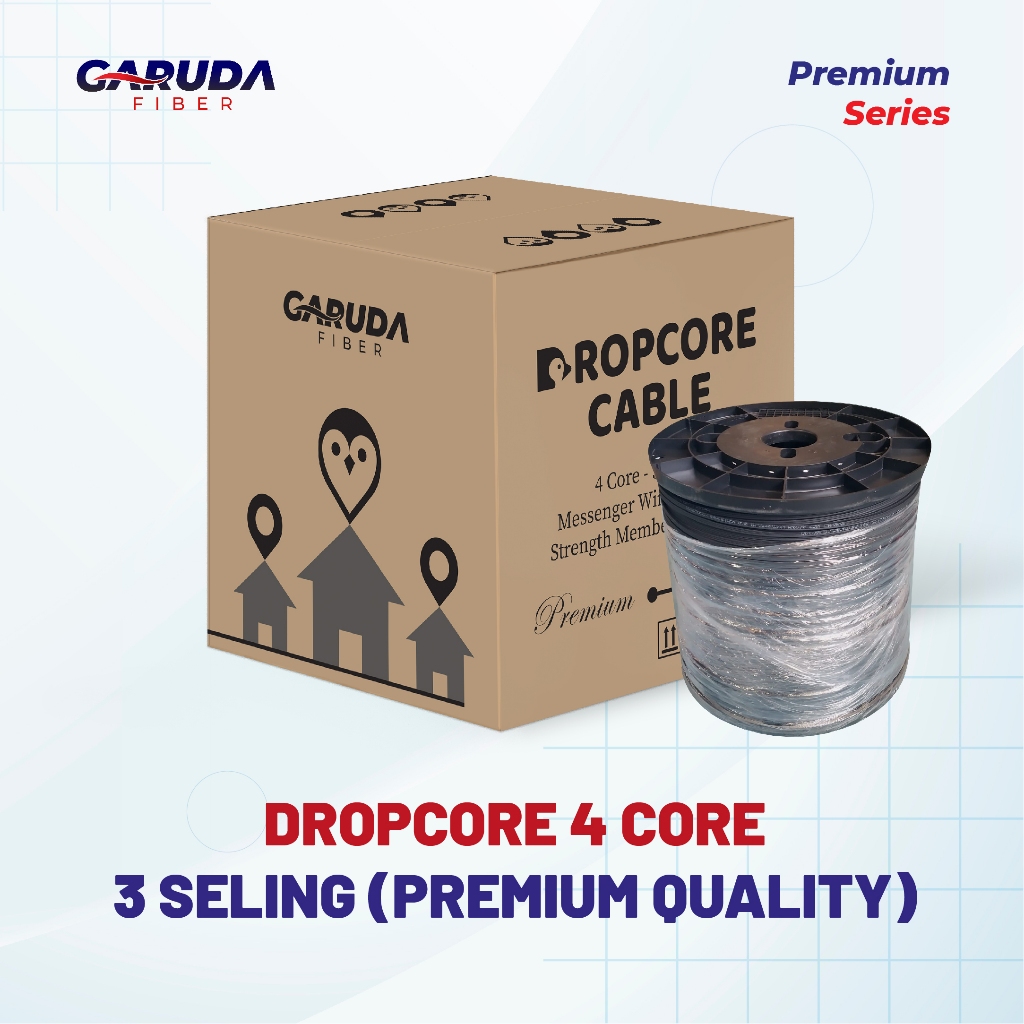 Jual GARUDA DROPCORE 4 Core FO G657A1, 1000m 3 Seling Premium Quality ...