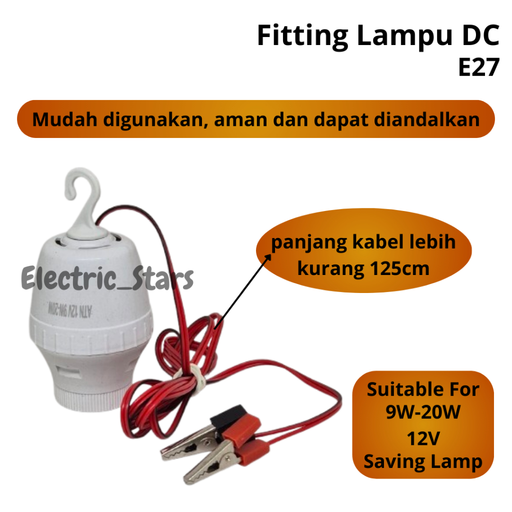 Jual Fitting Lampu DC / Fitting Inverter 12V ATN | DC ke AC Lampu DC ...