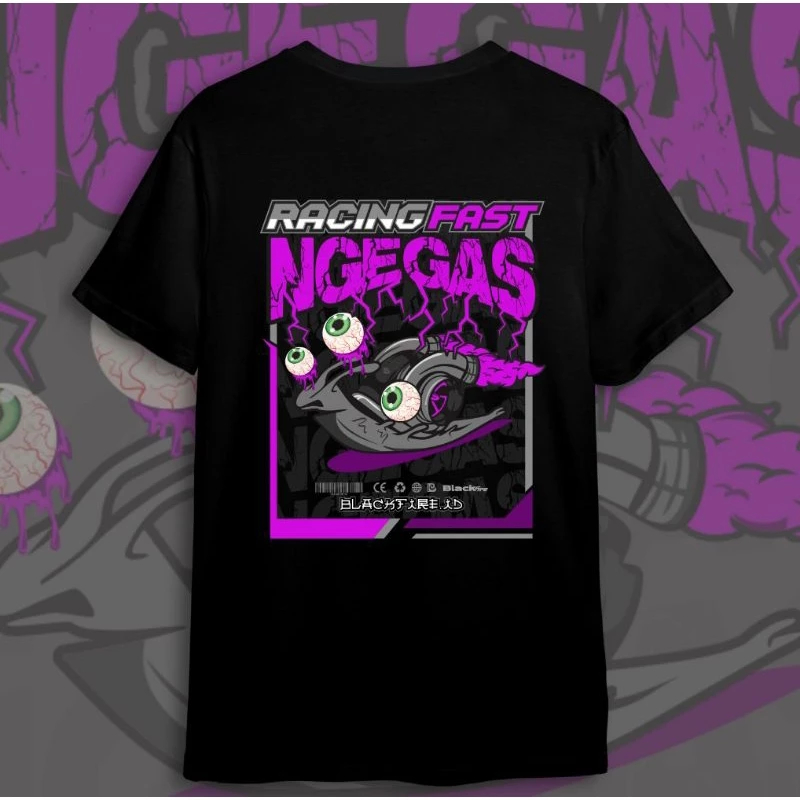 Jual Kaos Racing Fast Ngegas Snail /Baju Racing T-shirt/Kaos Distro ...