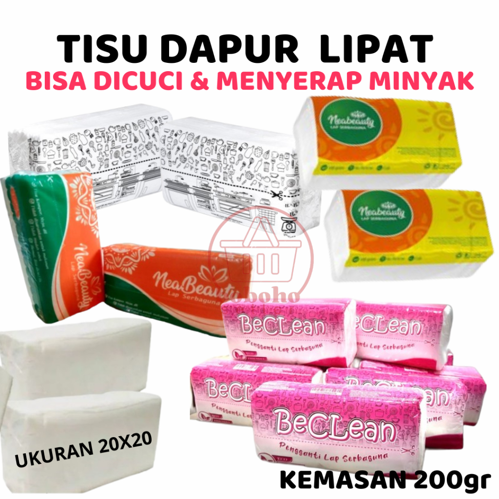 Jual BOBOHO Promo!! Tisu dapur bisa dicuci 200gr tisu serbaguna 200 ...